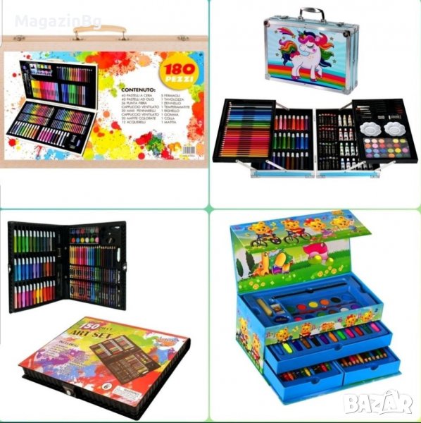 Комплект за Рисуване оцветяване в дървен куфар komplekt za risuvane в ...