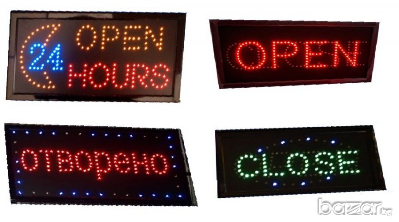 Промоция !!! Led рекламна табела Open с диоди в Рекламни табели в гр ...