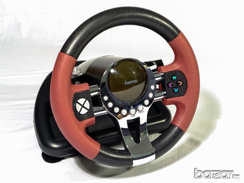 Кормило Hama Thunder V5 (USB с вибрации – PC/PS3) в Аксесоари в гр ...