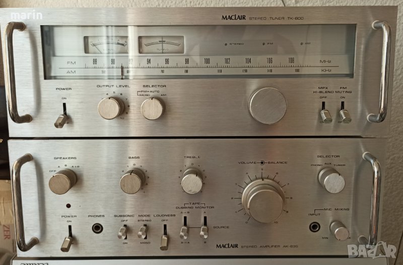 Усилвател maclair ak 635 комплект с радио tk 600 и дек. в Ресийвъри, усилватели, смесителни ...