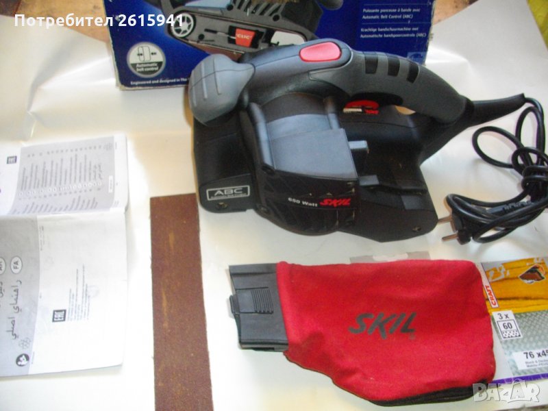 650 Вата-Почти Нов-Skil 1210-Лентов Шлайф-300м/минута-Отличен-Скил в ...