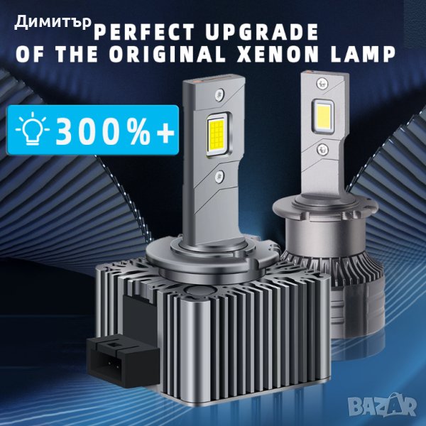 Комплект LED чип CSP 4575 крушки за фарове D1S/D2S/D2R/D3S/D4S/D4R/D5S ...
