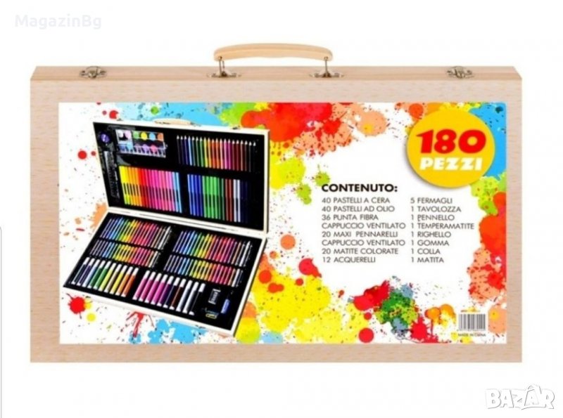 Комплект за Рисуване оцветяване в дървен куфар komplekt za risuvane в ...