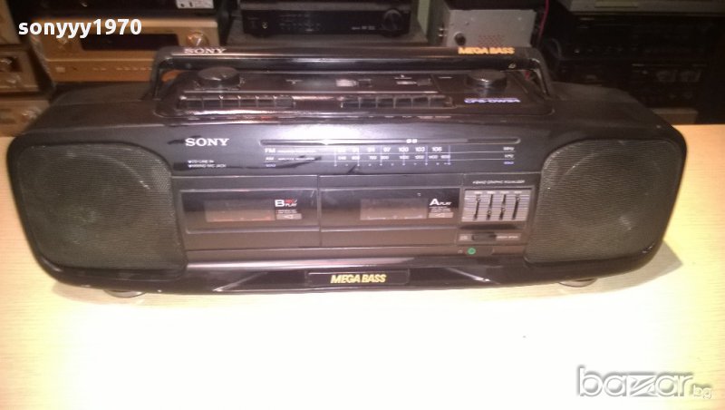 275лв-sony cfs-dw34-radio cassette corder-65см-7кг-внос швеицария в ...