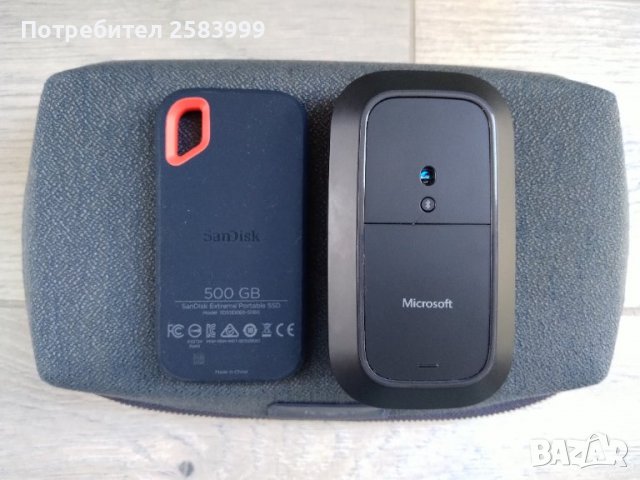 SSD външна памет SanDisk 500 GB+блутут мишка Microsoft+8K кабел в ...