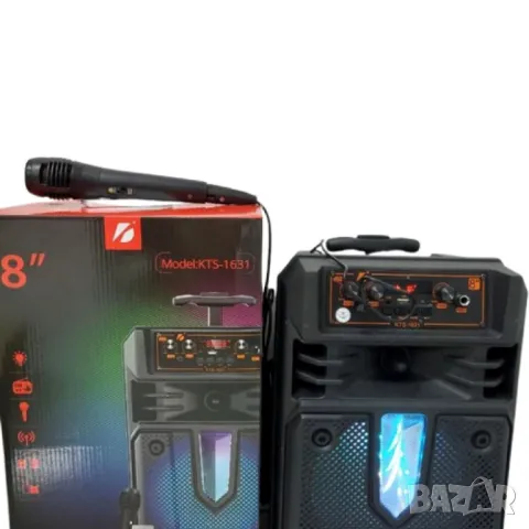 Мощна безжична тонколона 8'' с дистанционно управление и микрофон KTS-1631 в Тонколони в гр ...