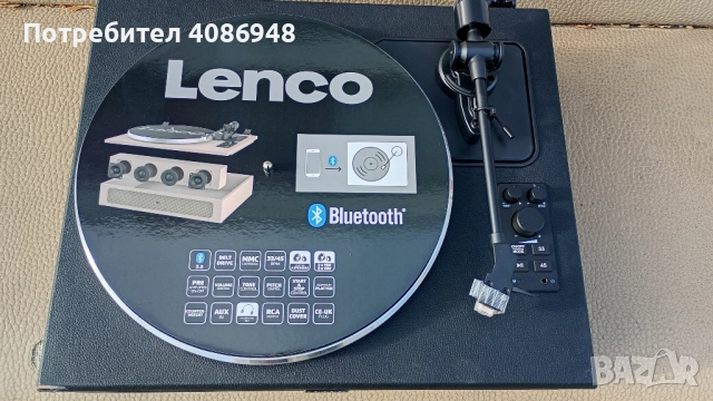 Грамофон Lenko Bluetooth чисто нов внос от Швейцария работи перфектно в ...