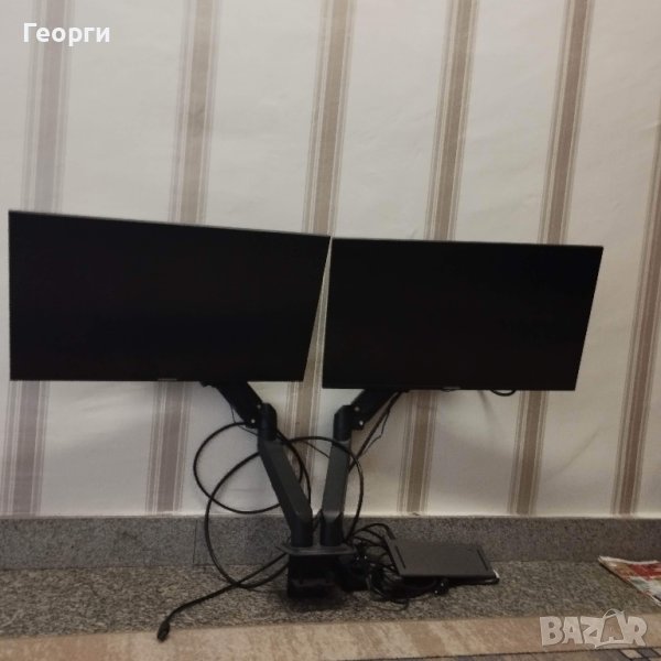 монитори 2 бр Kondoon Rs24fa 24“ 1920 1080 к т със сдвоена стойка за