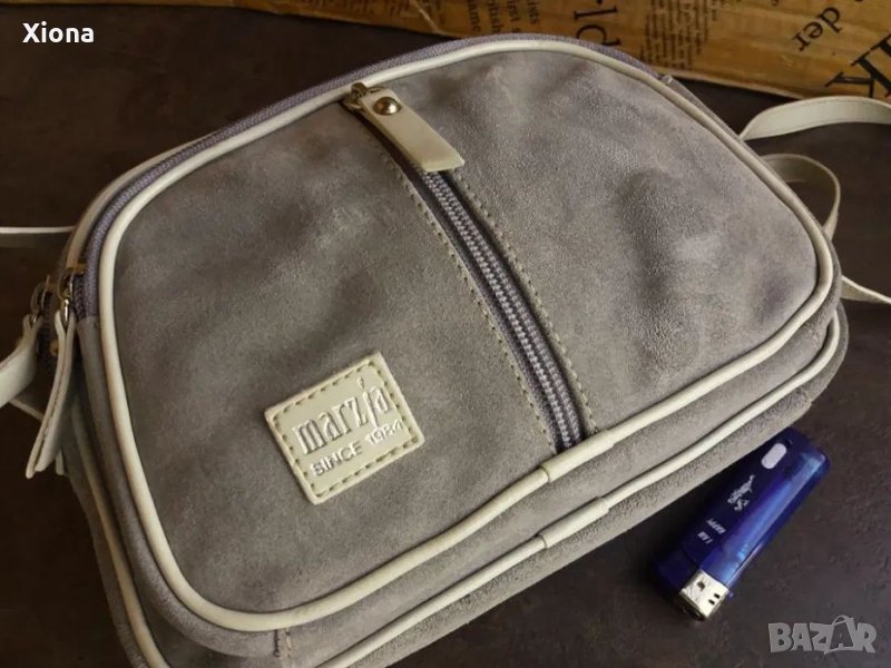 Marzia/малка велурена чанта-естествена кожа в Чанти в гр. Пловдив ...