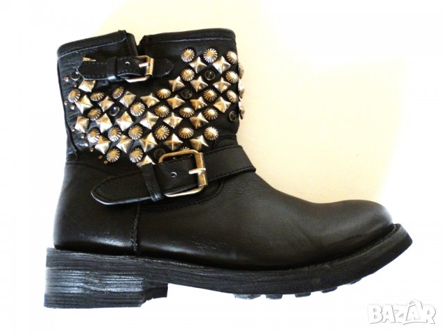 НОВИ! Ash Tokyo Studded Buckle Biker Boots Дамски Ботуши Супер Здрави ...