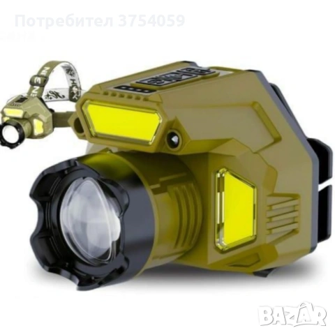 Акумулаторен LED челник HX-917S със сензор за движение, Type-C ...