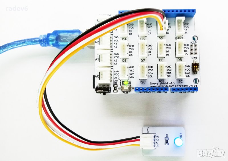 Grove комплект за начинаещи за Ардуино с микроконтролер UNO R3, Arduino ...