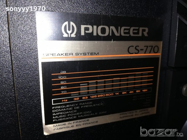 pioneer cs-770/2x110w/8ohm-тонколони-внос швеицария в Тонколони в гр ...