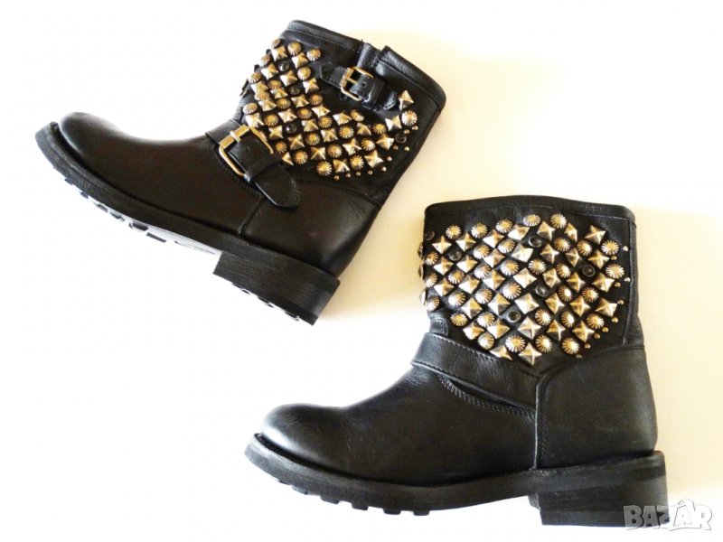 НОВИ! Ash Tokyo Studded Buckle Biker Boots Дамски Ботуши Супер Здрави ...