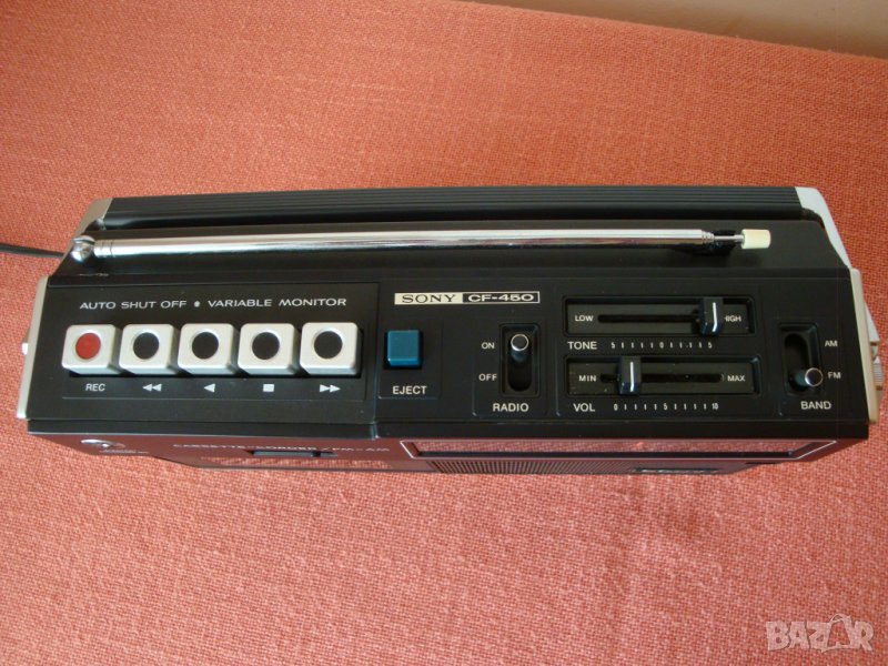 VINTAGE SONY CF-450 AM-FM CASSETTE PORTABLE RADIO радиокасетофон в ...