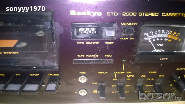 sankyo std-2000 stereo cassette deck-made in japan-внос швеицария в Ресийвъри, усилватели ...